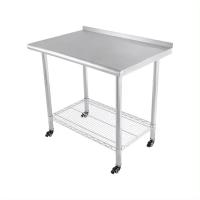 China Commercial Grade Stainless Steel Worktables with Scratch Resistant Surface and Wire Shelf Providing Storage and Workspace Solutions for sale