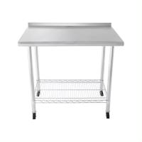 China Commercial Grade Stainless Steel Worktables with Scratch Resistant Surface and Wire Shelf Providing Storage and Workspace Solutions for sale
