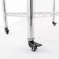 China Commercial Grade Stainless Steel Worktables with Scratch Resistant Surface and Wire Shelf Providing Storage and Workspace Solutions for sale