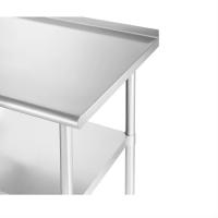 China Flexible Stainless Steel Worktables with NSF Certification Adjustable Lower Shelf and Stable Foot Pegs Designed for Food Industry for sale