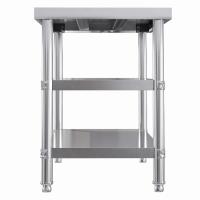 China Heavy Duty Stainless Steel Worktables with Non Porous Surfaces and Multi Shelf Design Suitable for Garages Commercial Kitchens and Laboratories for sale