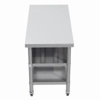 China Heavy Duty Stainless Steel Worktables with Non Porous Surfaces and Multi Shelf Design Suitable for Garages Commercial Kitchens and Laboratories for sale