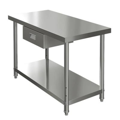 China Self-Cleaning Coated Stainless Steel Worktable with Round Edge and 1.2mm to 2.0mm Tabletop Thickness for Humid Kitchens and Labs for sale