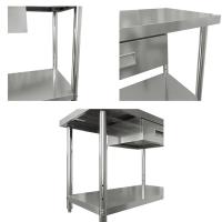 China Self-Cleaning Coated Stainless Steel Worktable with Round Edge and 1.2mm to 2.0mm Tabletop Thickness for Humid Kitchens and Labs for sale