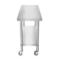China Robust Stainless Steel Worktables Featuring Spacious Work Surface and Lower Shelf Storage for Organized and Industrial Workspaces for sale