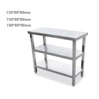 China Robust Stainless Steel Worktable and Workbench with Smooth Prep Surface and Tiered Storage for High Volume Commercial Kitchens for sale