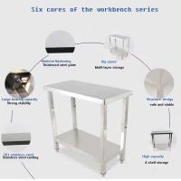 China Robust Stainless Steel Worktable and Workbench with Smooth Prep Surface and Tiered Storage for High Volume Commercial Kitchens for sale