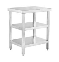 China Robust Stainless Steel Worktable and Workbench with Smooth Prep Surface and Tiered Storage for High Volume Commercial Kitchens for sale