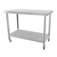 China Food Grade Stainless Steel Worktables with Durable Construction and Double Layer Design Providing Ample Storage and Work Surface Area for sale