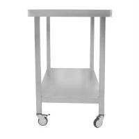 China Food Grade Stainless Steel Worktables with Durable Construction and Double Layer Design Providing Ample Storage and Work Surface Area for sale
