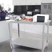 China Food Grade Stainless Steel Worktables with Durable Construction and Double Layer Design Providing Ample Storage and Work Surface Area for sale