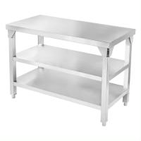 China Smart Storage Stainless Steel Worktables With Three Tier Open Shelves To Improve Organization And Food Preparation Speed for sale