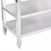 China Smart Storage Stainless Steel Worktables With Three Tier Open Shelves To Improve Organization And Food Preparation Speed for sale