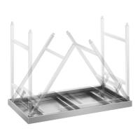 China Rust Resistant Stainless Steel Worktables Featuring Folding Design Durable Metal Frame and Flat Stable Surface Ideal for Various Work Settings for sale