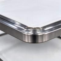 China Heavy Duty Casters Stainless Steel Worktable with Multiple Stainless Steel Trays and 500 kg Load Capacity Utility Trolley for sale