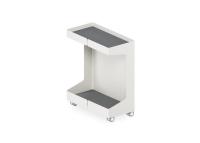 China Mobile Storage Cabinet with Adjustable Width 220mm to 240mm, Silent Swivel Casters, and Spacious Lower Shelf for sale