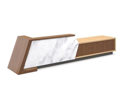 China I Key Modern Reception Desk with Geometric Design and Dual Functionality - W4800*D950*H1110(mm) for sale
