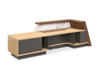 China I Key Modern Reception Desk with Geometric Design and Dual Functionality - W4800*D950*H1110(mm) for sale
