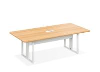 China Linz II Minimalist White Office Desk with Hidden Divided Grids and 2886 mm Length for sale