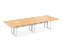 China Linz II Minimalist White Office Desk with Hidden Divided Grids and 2886 mm Length for sale