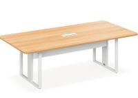 China Linz II Minimalist White Office Desk with Hidden Divided Grids and 2886 mm Length for sale