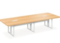 China Linz II Minimalist White Office Desk with Hidden Divided Grids and 2886 mm Length for sale