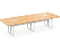 China Linz II Minimalist White Office Desk with Hidden Divided Grids and 2886 mm Length for sale