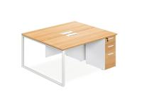 China Linz II 3 Geometric Design Dual Functionality Modern Style Office Desk Workstation for sale
