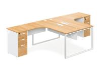 China Linz II 3 Geometric Design Dual Functionality Modern Style Office Desk Workstation for sale