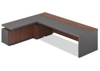 China Larry 2 Sit Stand Desk with L-shaped Structure and Modern Retro Styling - Multiple Size Options Height-Adjustable Desk for sale