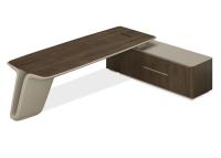 China Airwing Executive Desk with Streamlined Shape and Dual-Layer Design for Private Office - W3200*D2200*H750(mm) for sale