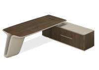 China Airwing Executive Desk with Streamlined Shape and Dual-Layer Design for Private Office - W3200*D2200*H750(mm) for sale