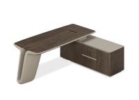 China Airwing Executive Desk with Streamlined Shape and Dual-Layer Design for Private Office - W3200*D2200*H750(mm) for sale