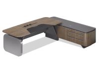 China Altaes 2 Modern Executive Desk with Futuristic Aesthetic and W2880*D2240*H750-1150(mm) Dimensions for sale