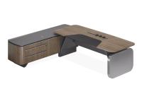 China Altaes 2 Modern Executive Desk with Futuristic Aesthetic and W2880*D2240*H750-1150(mm) Dimensions for sale