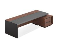 China Larry 3 Private Desk with L-shape Structure and Modern Retro Styling in W2610*D400*H2000(mm) for Executive Offices for sale