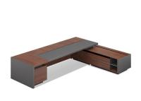 China Larry 3 Private Desk with L-shape Structure and Modern Retro Styling in W2610*D400*H2000(mm) for Executive Offices for sale