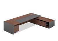 China Larry 3 Private Desk with L-shape Structure and Modern Retro Styling in W2610*D400*H2000(mm) for Executive Offices for sale