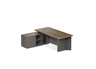 China Menda Private Office Executive Desk with Minimalist Surface and Warm Beige Palette in W3200*D1900*H750(mm) for sale