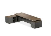 China Menda Private Office Executive Desk with Minimalist Surface and Warm Beige Palette in W3200*D1900*H750(mm) for sale