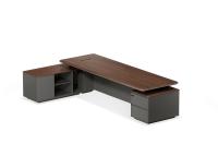 China Menda Private Office Executive Desk with Minimalist Surface and Warm Beige Palette in W3200*D1900*H750(mm) for sale