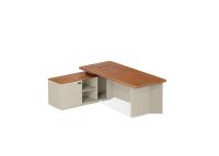 China Menda Private Office Executive Desk with Minimalist Surface and Warm Beige Palette in W3200*D1900*H750(mm) for sale
