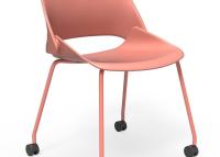 China Ducky Training Chair - Guest Chair with Wooden Legs, Tube Metal Legs, and Four-stal Metal Legs for Stylish Office Spaces for sale