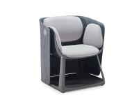 China U Series Sofa Chair with 304 Stainless Steel Frame, Full-Grain Saddle Leather, and 126 kg Weight Capacity for sale