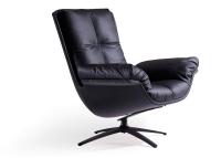 China Ux Office Lounge Chair with 304 Stainless Steel Frame, Full-Grain Saddle Leather, and 126 kg Weight Capacity for sale