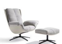 China Ux Office Lounge Chair with 304 Stainless Steel Frame, Full-Grain Saddle Leather, and 126 kg Weight Capacity for sale