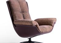 China Ux Office Lounge Chair with 304 Stainless Steel Frame, Full-Grain Saddle Leather, and 126 kg Weight Capacity for sale