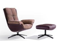 China Ux Office Lounge Chair with 304 Stainless Steel Frame, Full-Grain Saddle Leather, and 126 kg Weight Capacity for sale