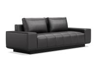 China Star II Lounge Sofa Modular with Light Leather, Dark North American Walnut, and Double C-shaped Legs for sale