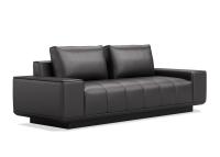 China Star II Lounge Sofa Modular with Light Leather, Dark North American Walnut, and Double C-shaped Legs for sale